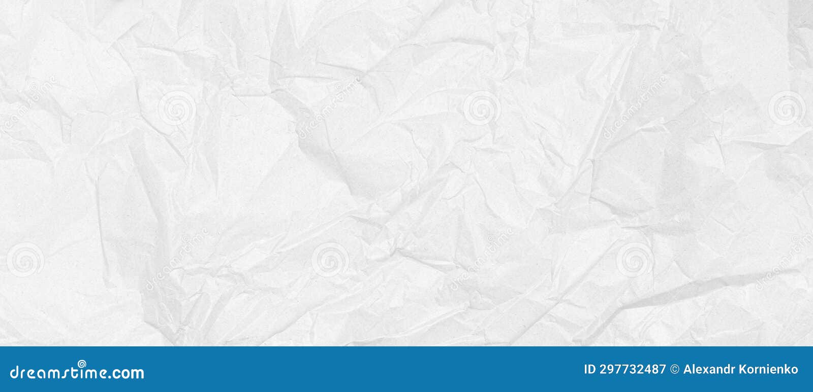 Sheet of Crumpled Light White Paper Stock Image - Image of view ...