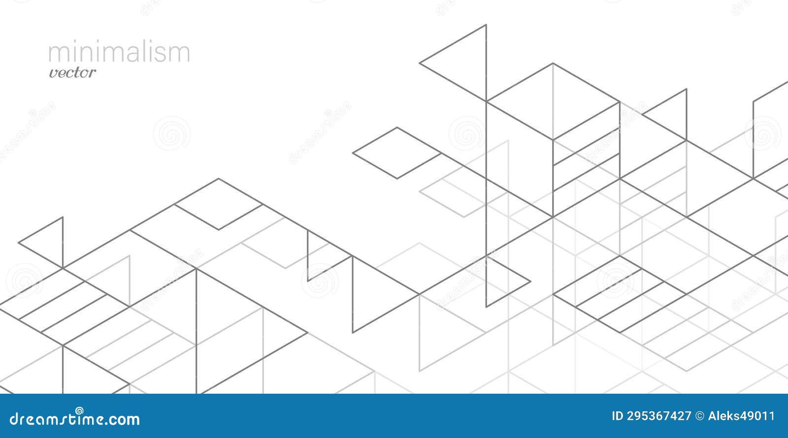 White Background from Cubes and Lines. Linear Geometric Drawing ...