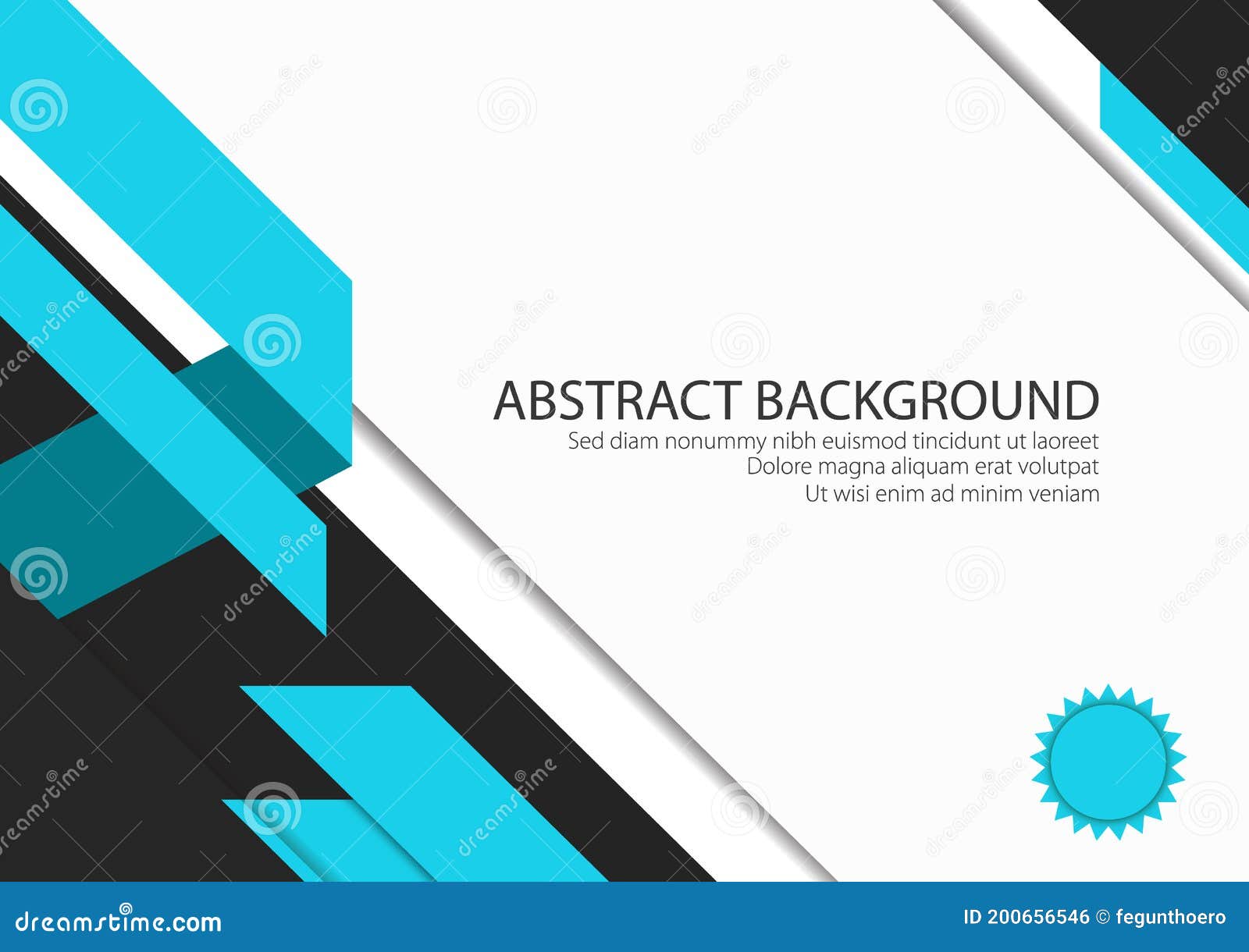 White Background with Cyan Color Line Solid Shape. Modern Design ...