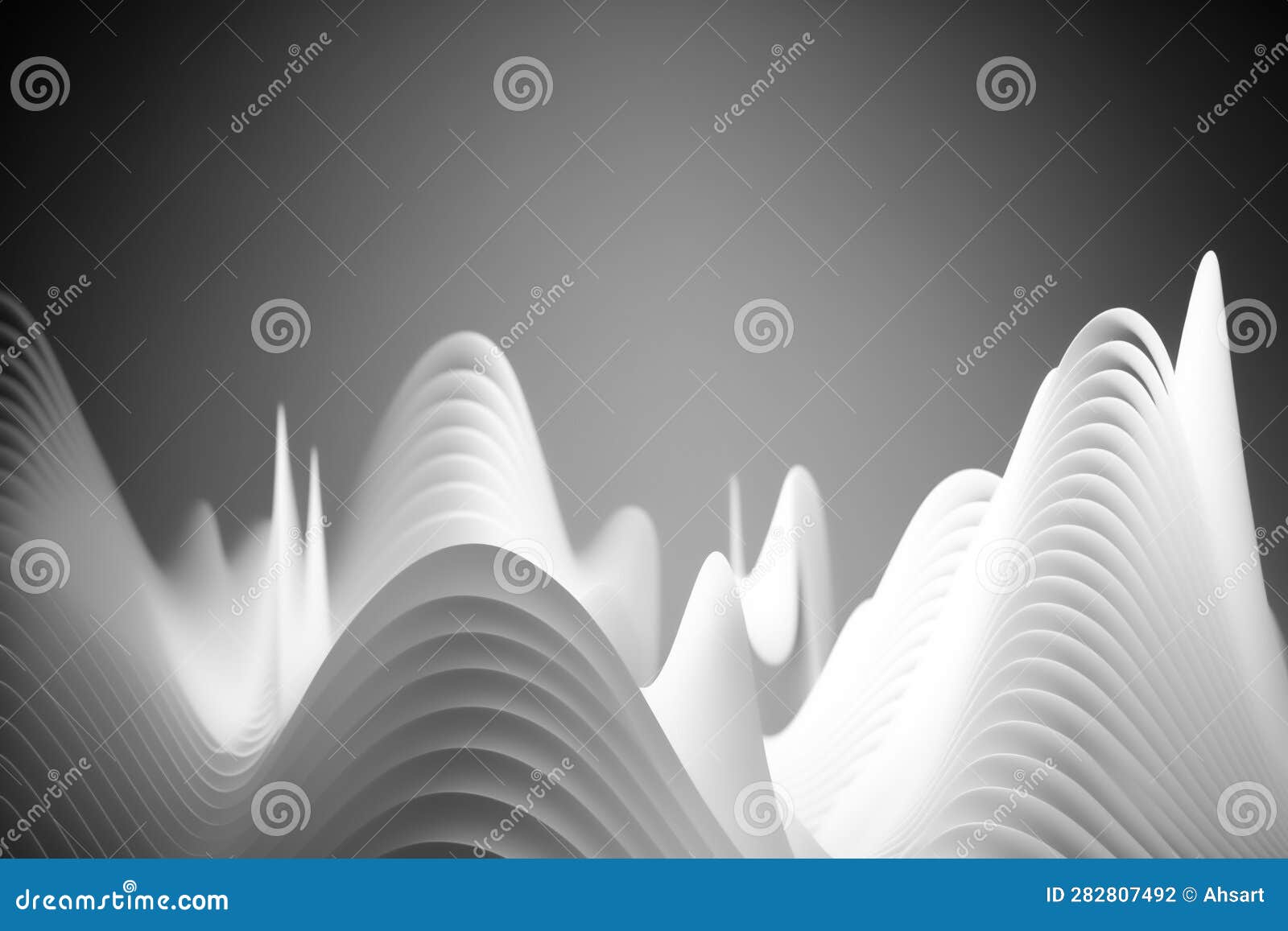 White Background with 3D Wave Effect Stock Illustration - Illustration ...
