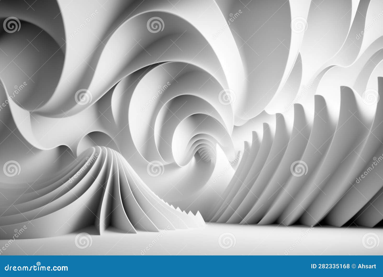 White Background with 3D Wave Effect Stock Illustration - Illustration ...