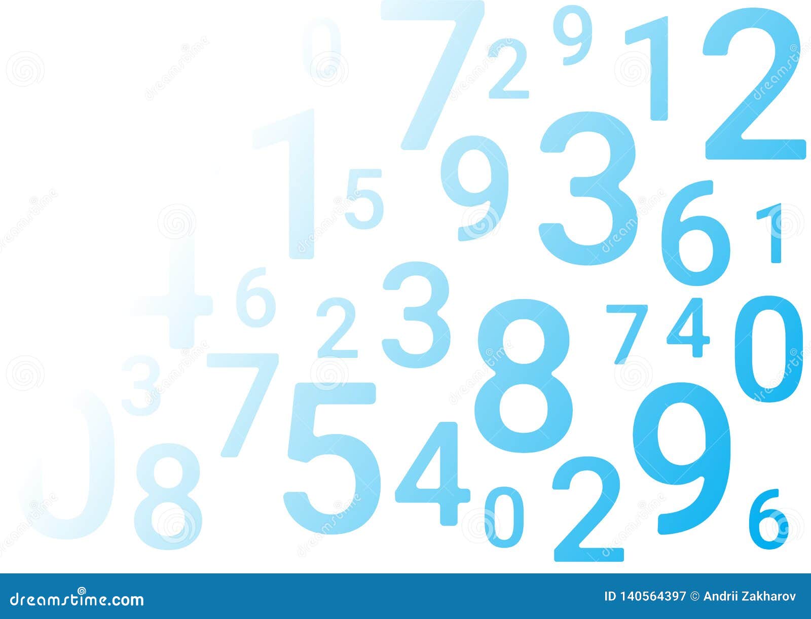 On a White Background are Different Numbers. Stock Vector ...