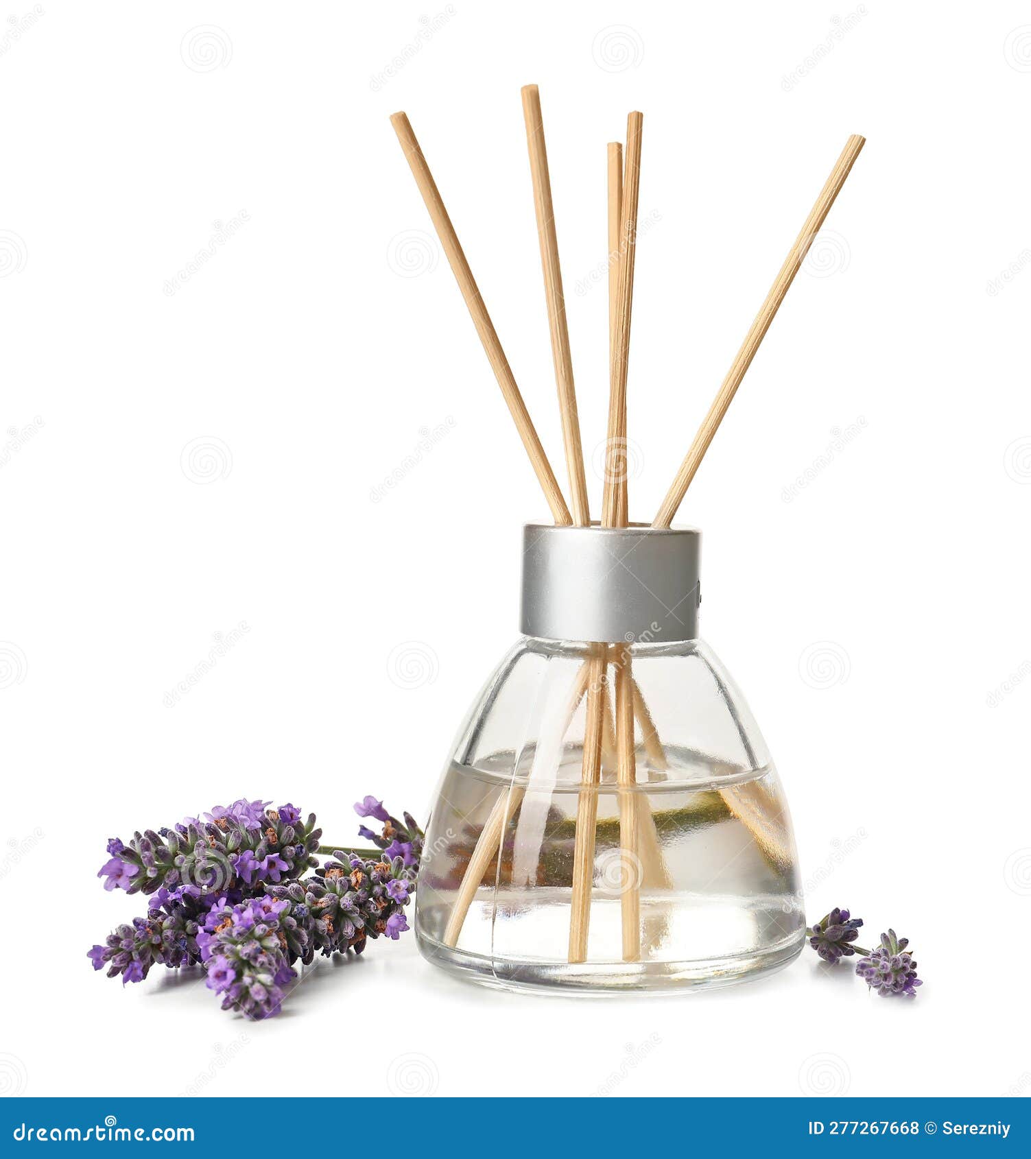 Herbal Reed Diffuser on White Background Stock Photo - Image of essence ...