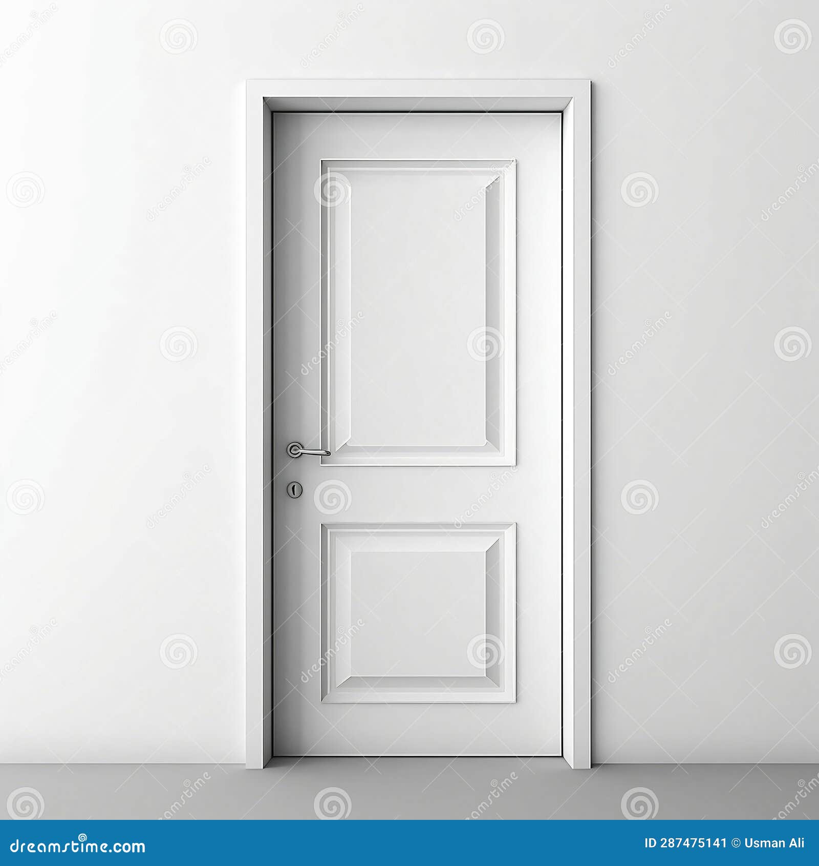 White Background Door. AI stock illustration. Illustration of exterior ...
