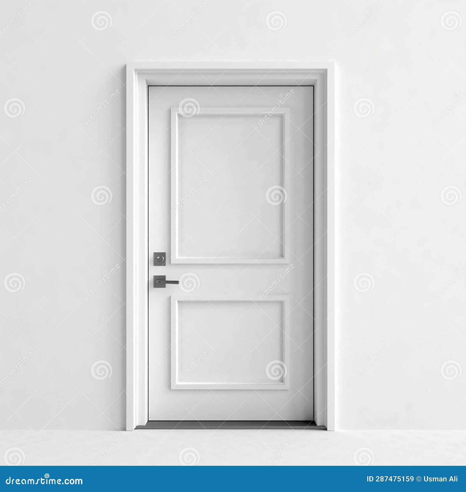 White Background Door. AI stock image. Image of exterior - 287475159