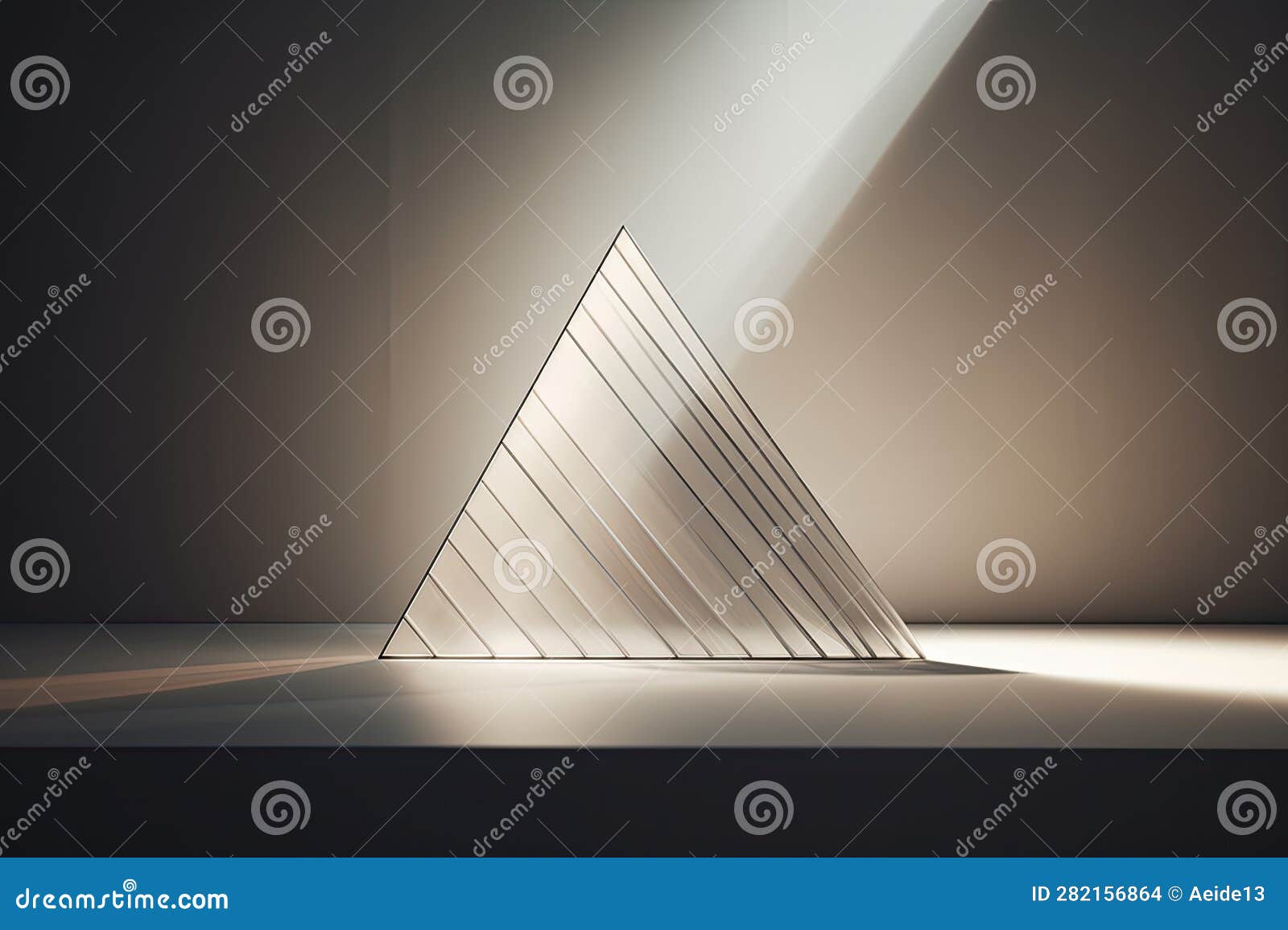 White Background. Dramatic Light Rays and Shadows. Geometric Shapes ...