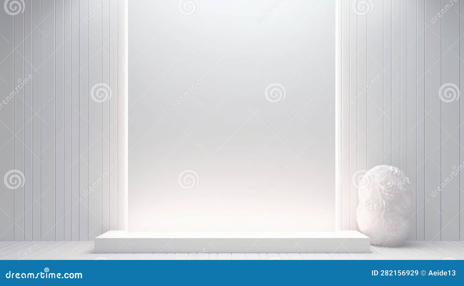 White Background. Dramatic Light Rays and Shadows. Geometric Shapes ...