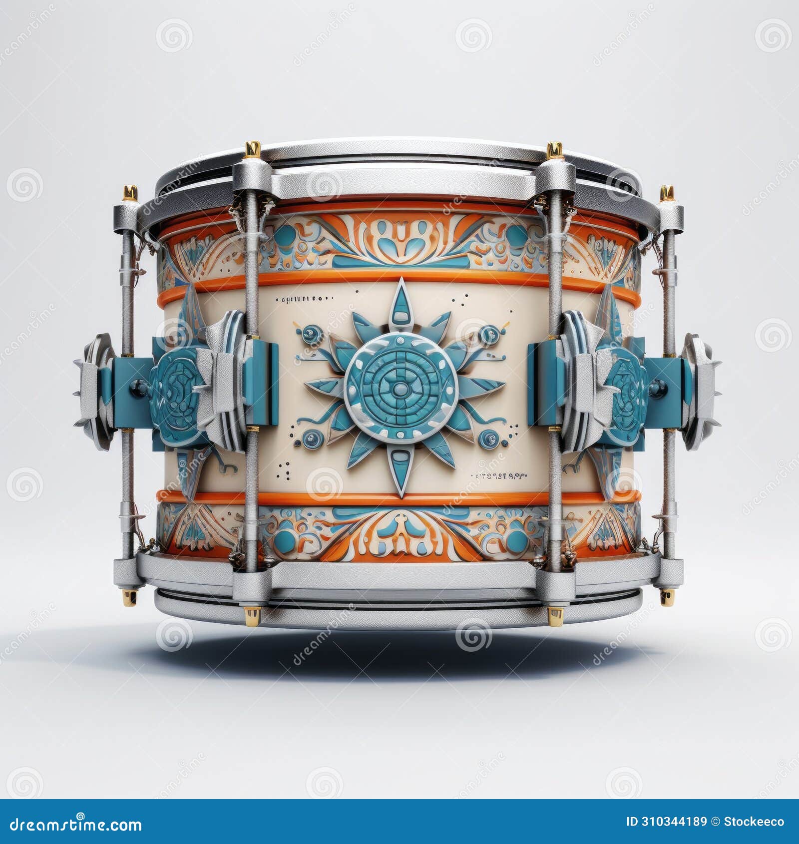 White Background Drum: a Stunning Percussion Instrument Stock ...