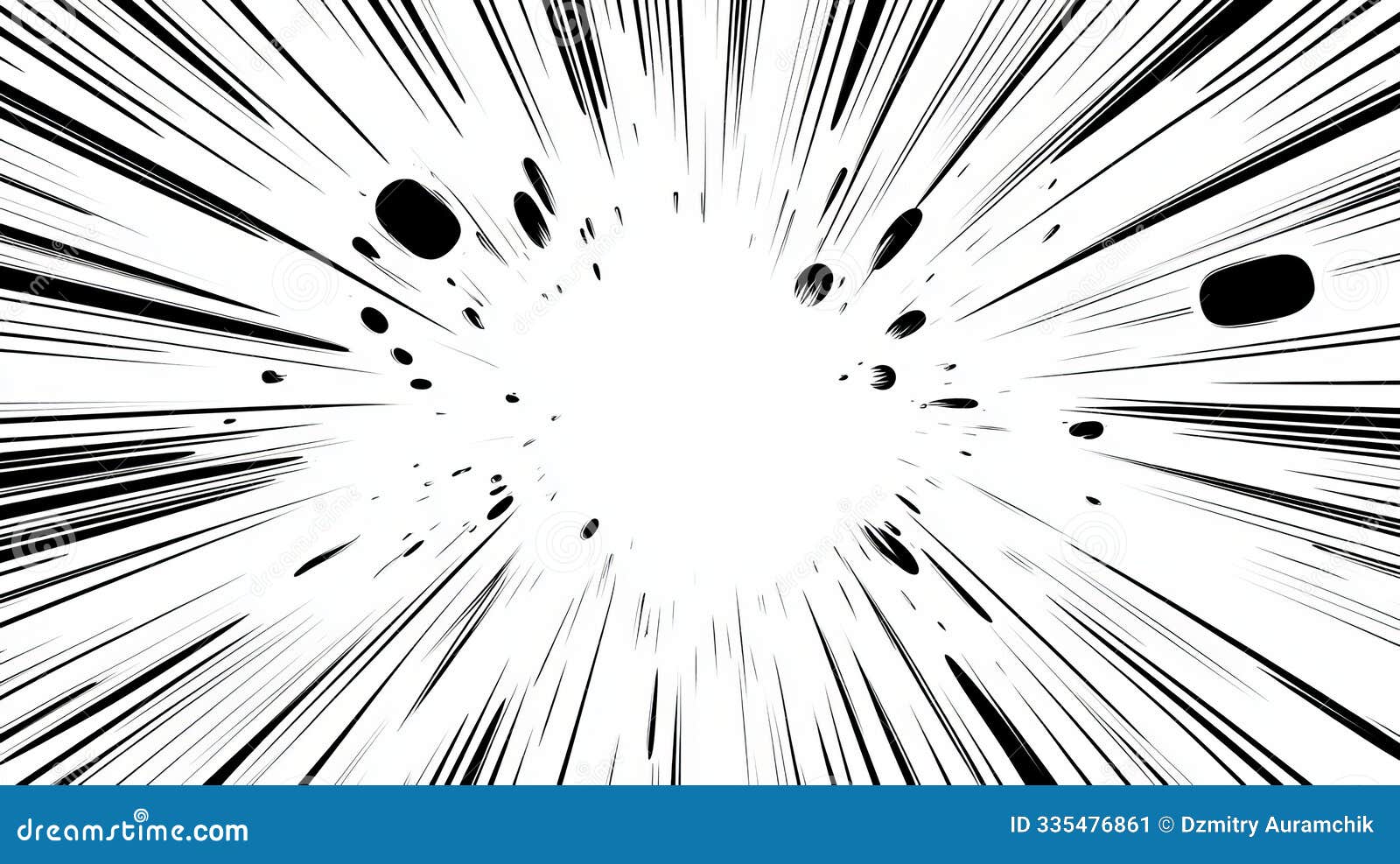 On a White Background, Dynamic Manga Motion Effects with Comic-style ...