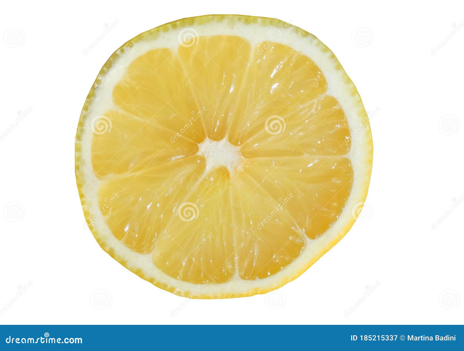 A Fresh Lemon Cut in Half Isolated on White Background Stock Image ...