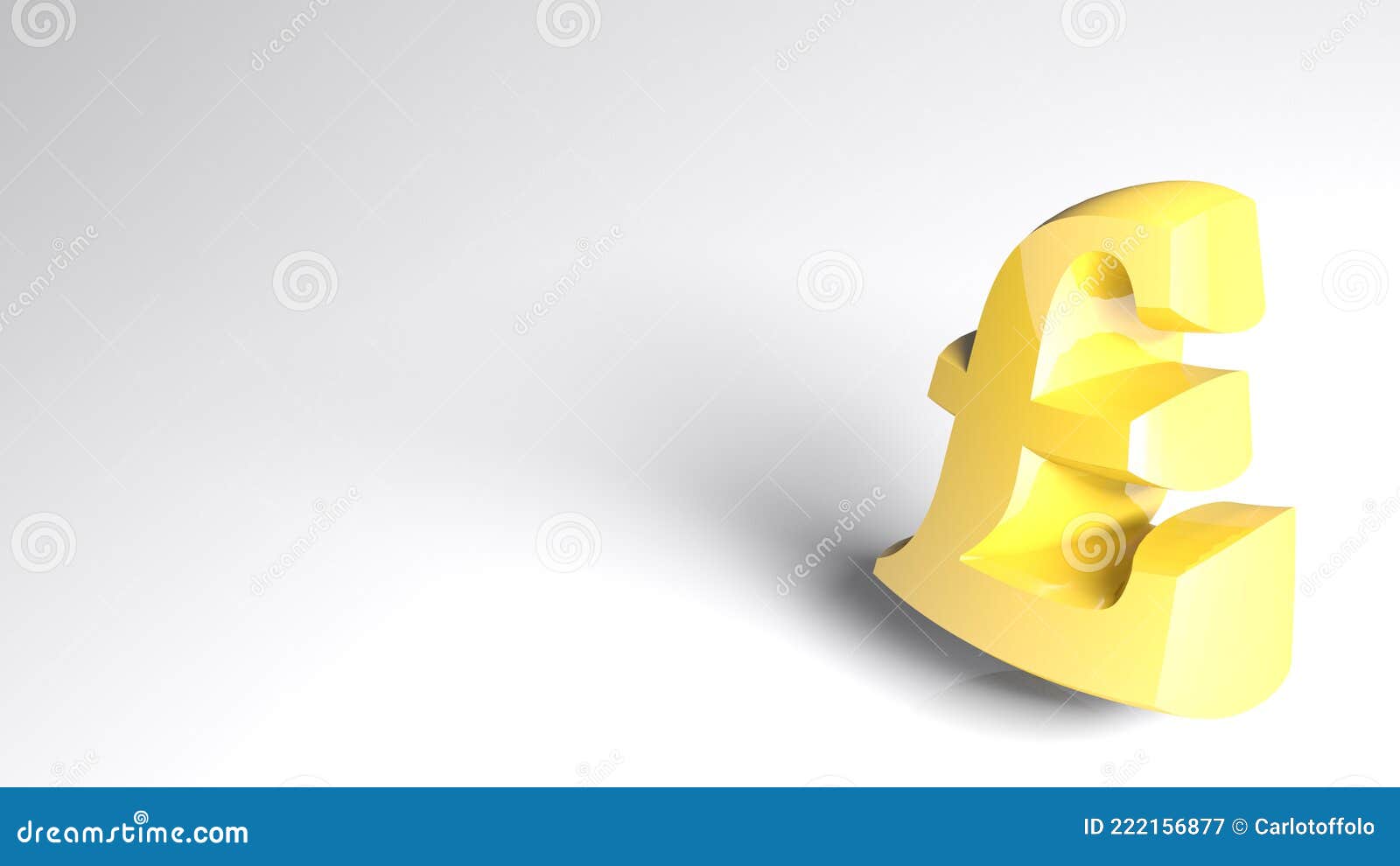 White Background with English Pound Symbol at the Right Side - 3D ...