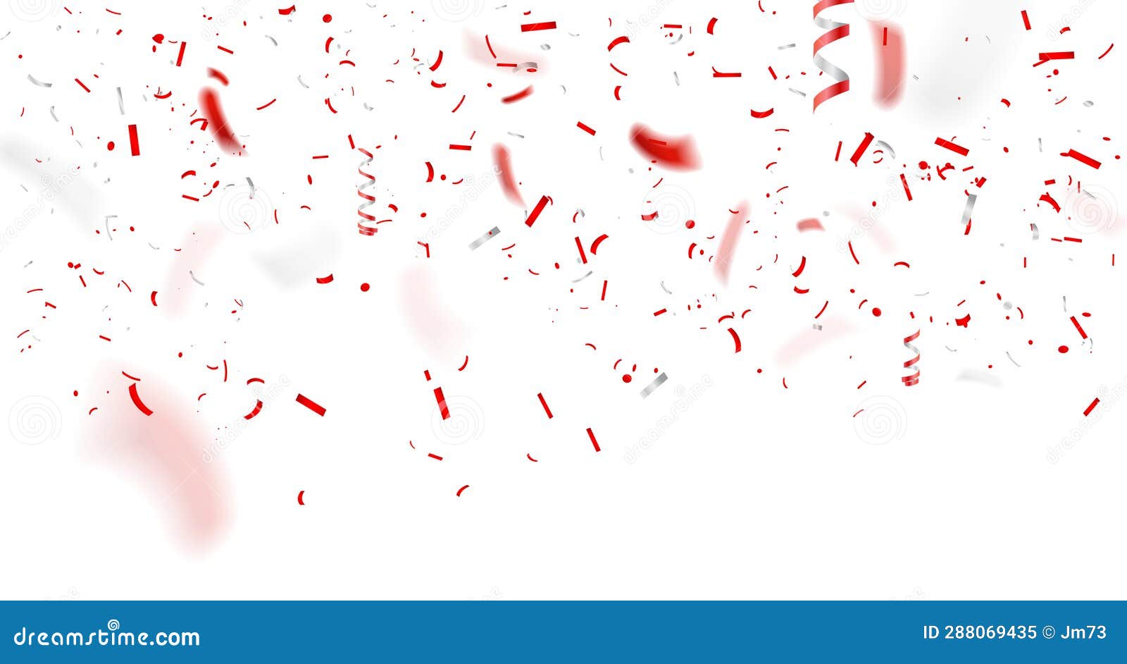 White Background with Falling Confetti and Copy Space for Your Text ...