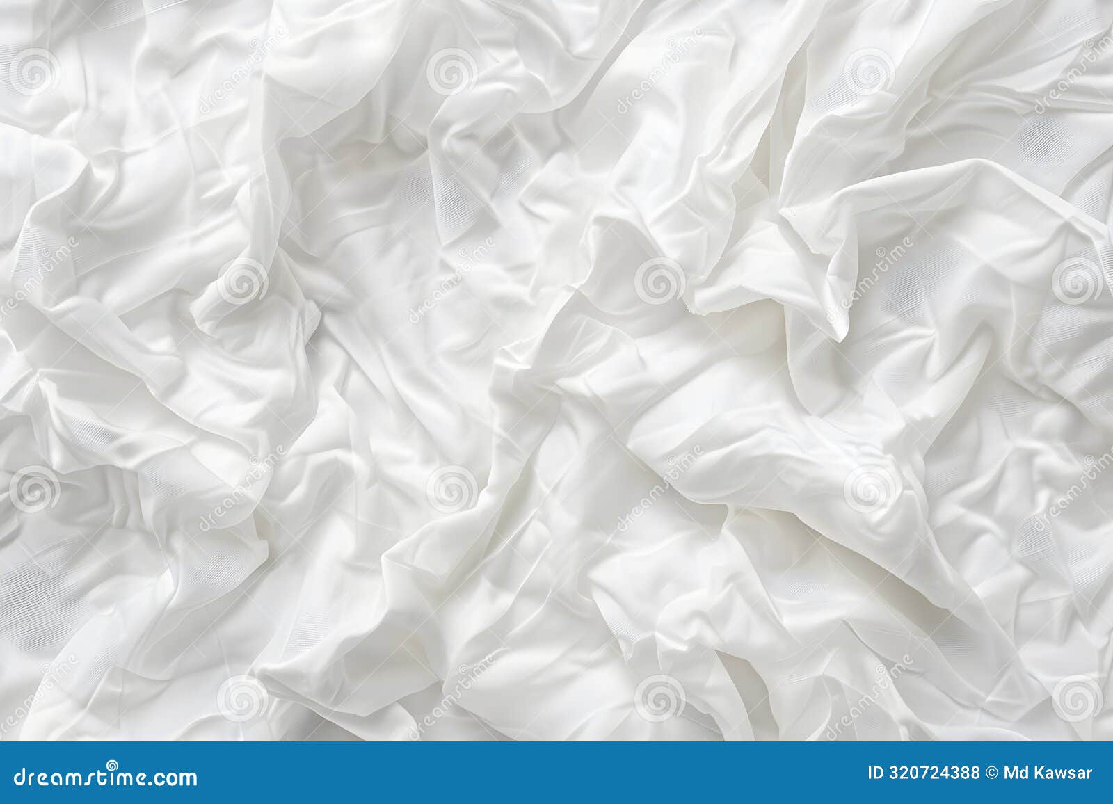 White Cotton Fabric Texture Background - Crumpled Soft Clouds Stock ...