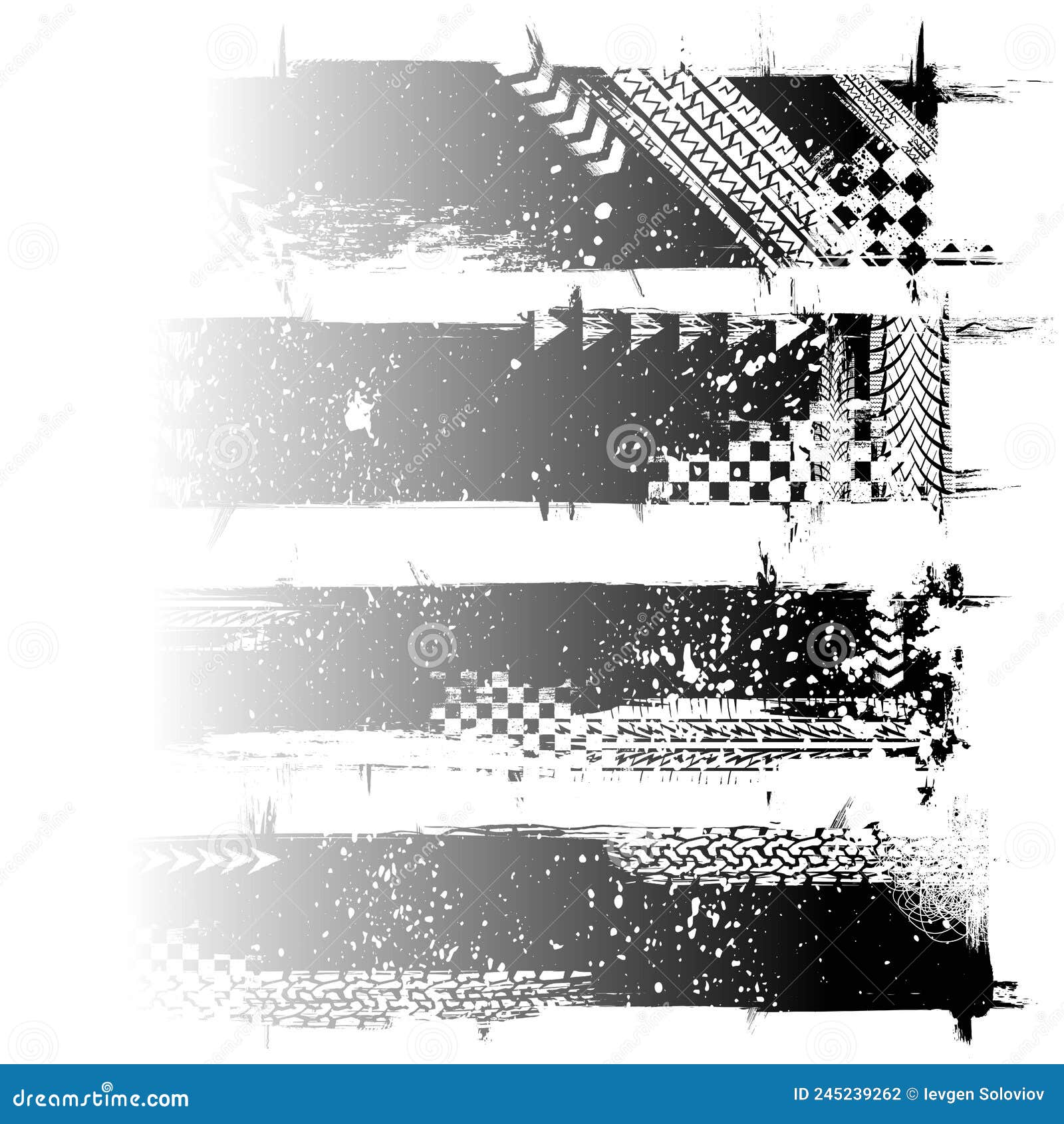 Gradient Grunge Race Track Frames Set Stock Vector - Illustration of ...