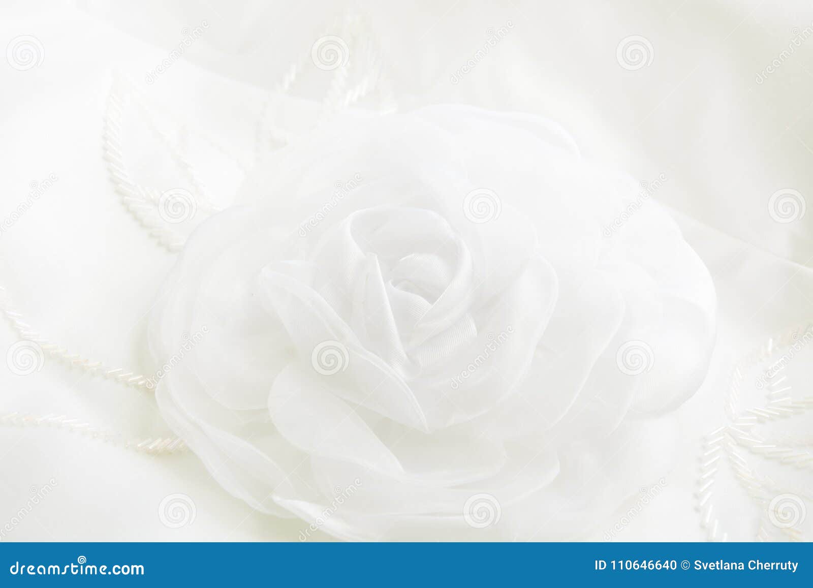 White Background with Gentle Rose Close Up from Textile Rose.Texture ...