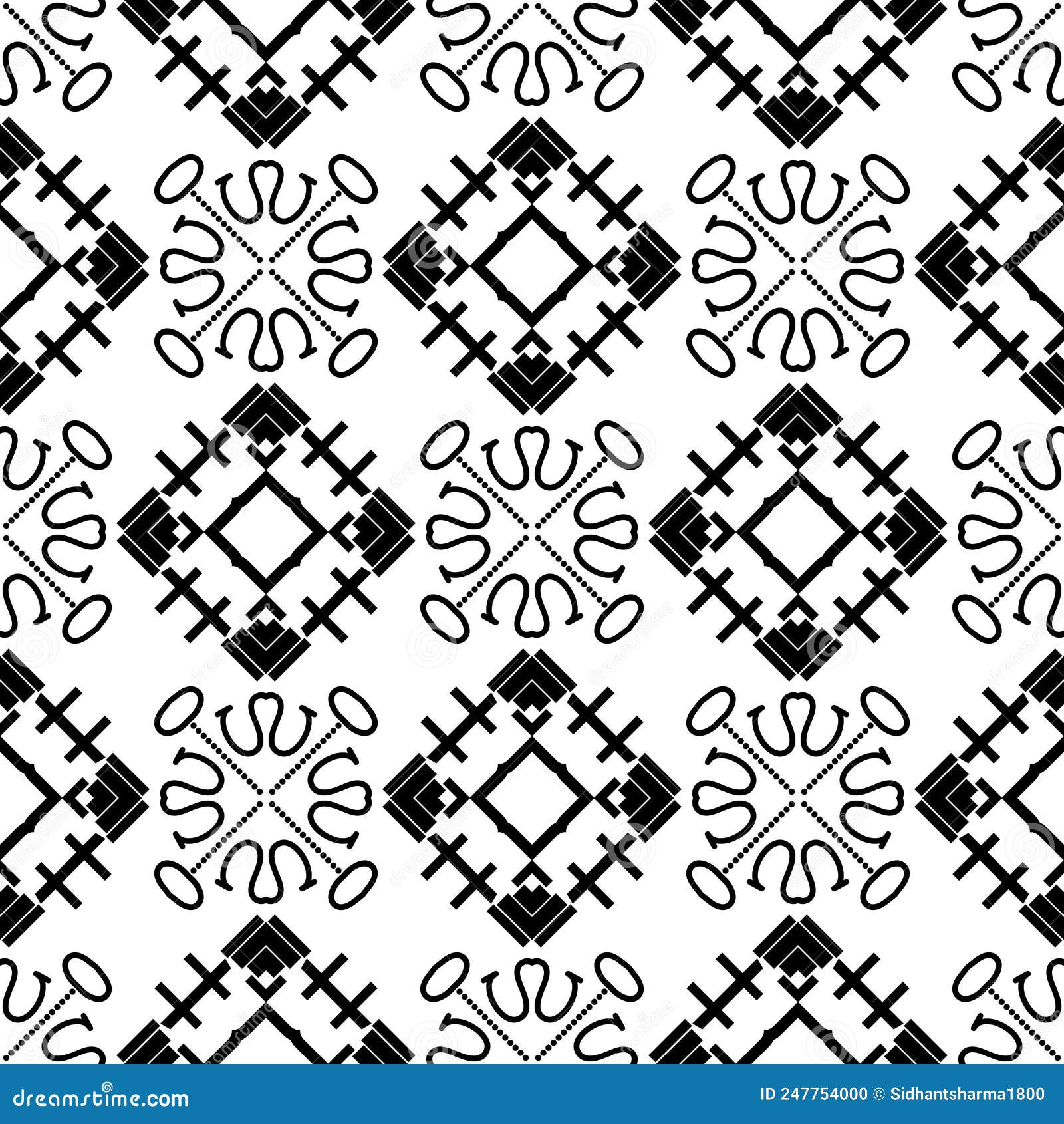 Vector White Background Geometrical Triangles Flowers Shaped Circlers ...