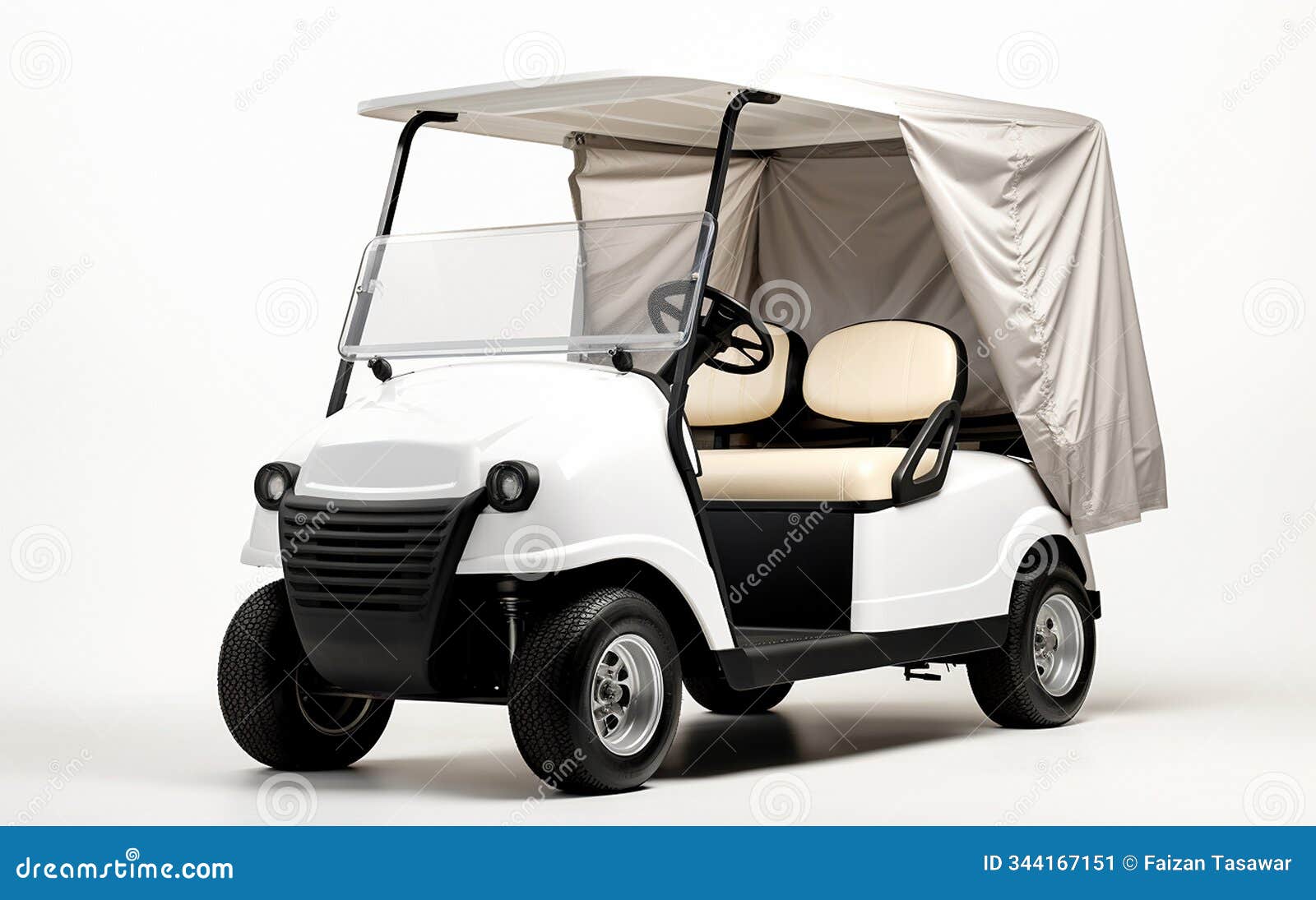 White Background Golf Cart Cover Stock Image - Image of shelter, dust ...