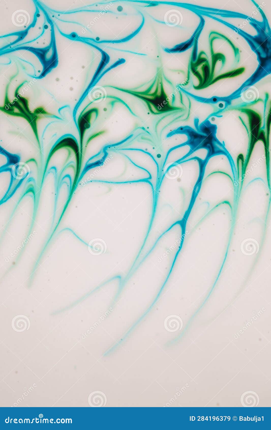White Background with Green and Blue Splashes.Milky Texture with ...