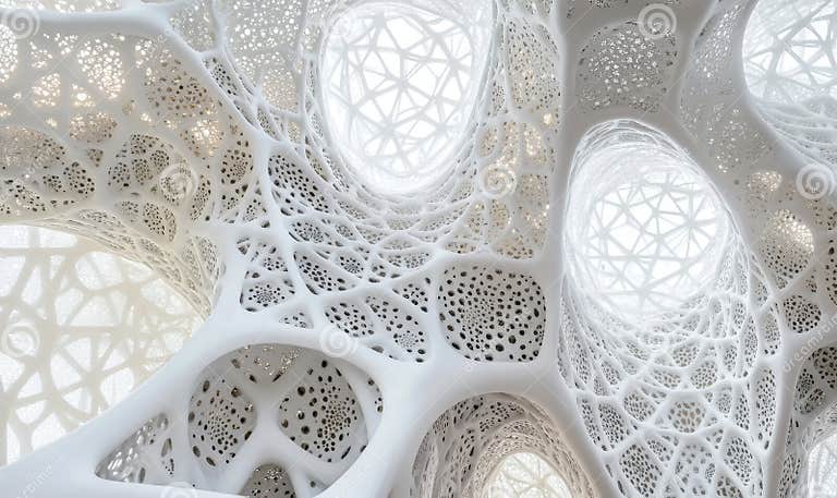 A White Background Highlighting a 3D Abstract Structure. Stock Image ...