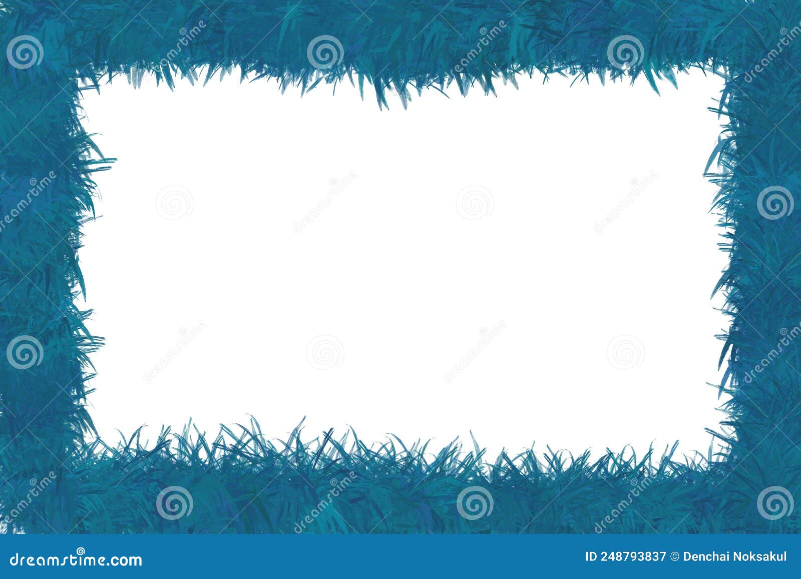 The White Background Image Has a Dark Green Frame Mixed with Dark Blue ...