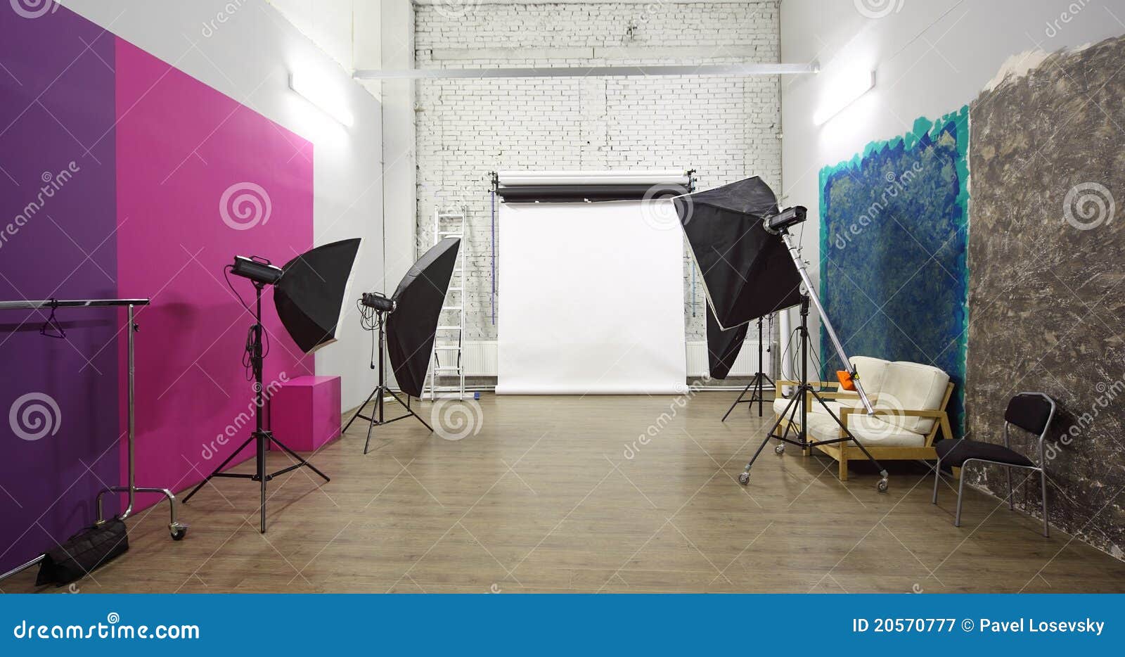 White Background Inside Studio - Light Room Stock Image - Image of ...