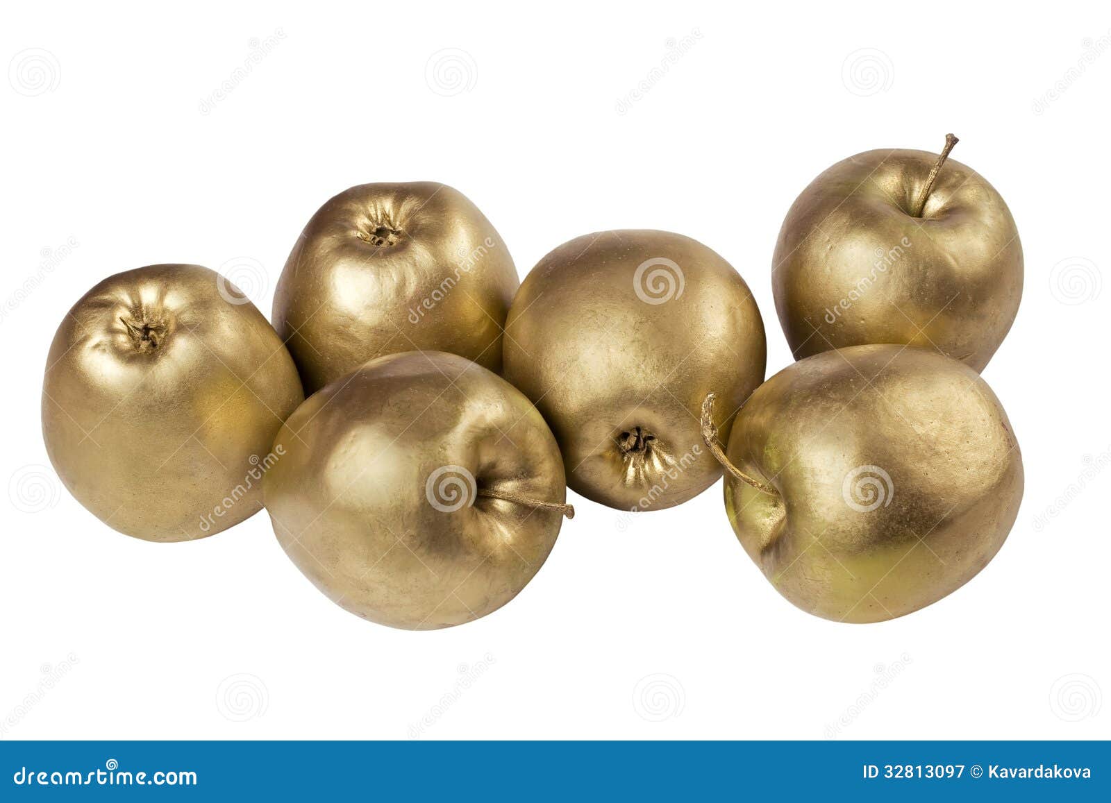 On White Background Isolated Golden Apples Stock Image - Image of ...