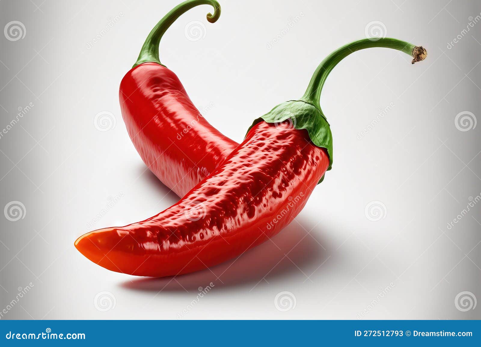 On a White Background, an Isolated Red Chili Pepper Stock Illustration ...