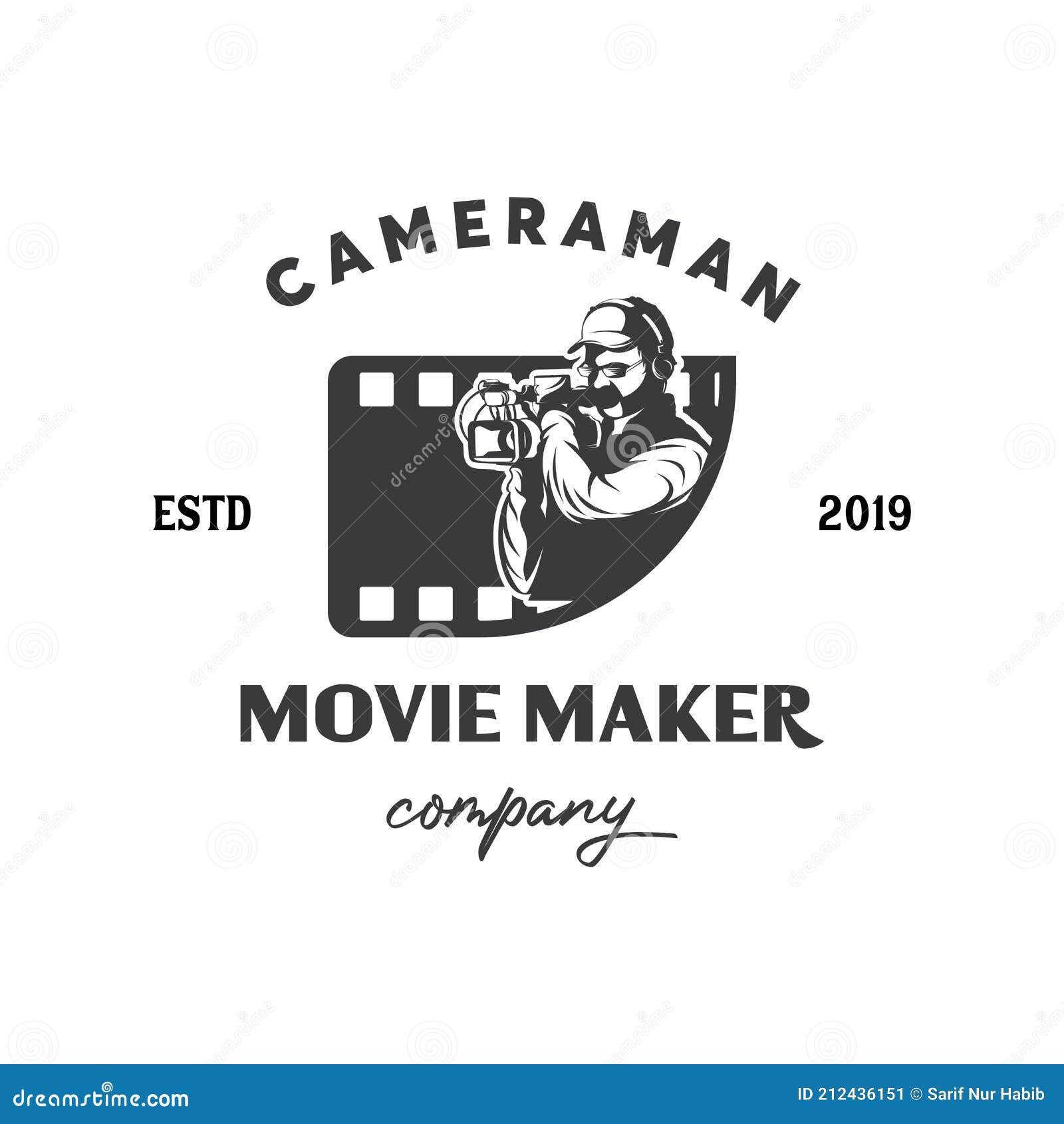 Camera Man Movie Maker Logo Design Template Stock Vector - Illustration ...