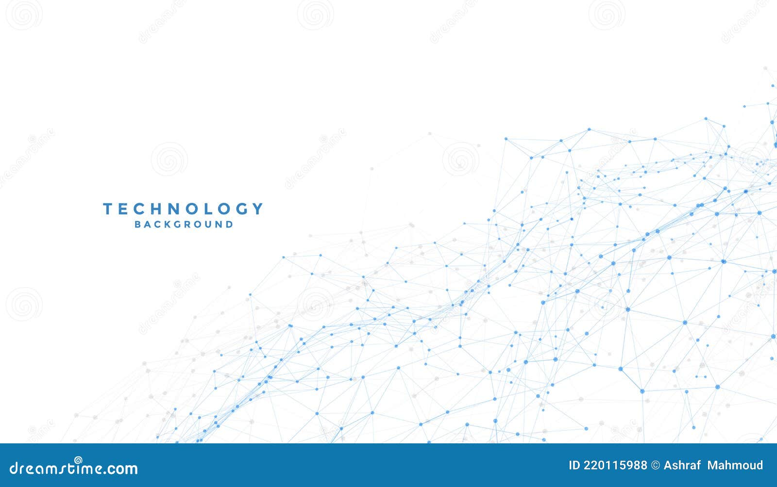 White Background with Low Poly Digital Lines Connection Stock Vector ...