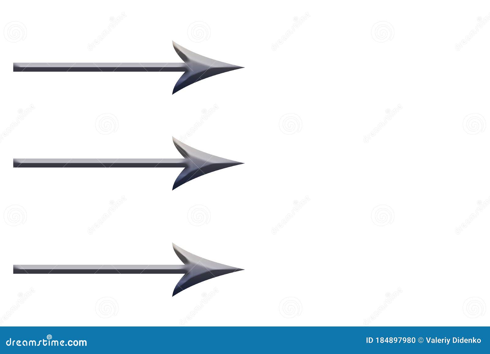 White Background with Three Pointing Arrows Stock Illustration ...