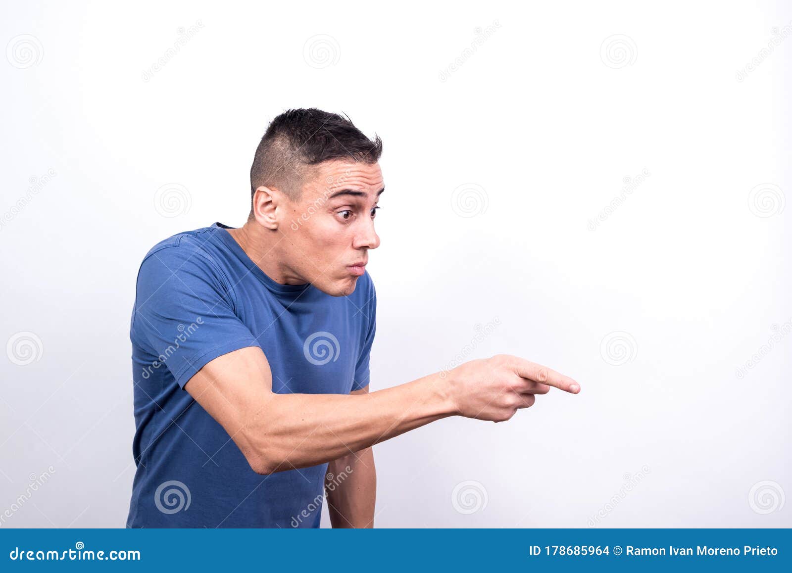 Man scolding someone stock photo. Image of shot, isolated - 178685964