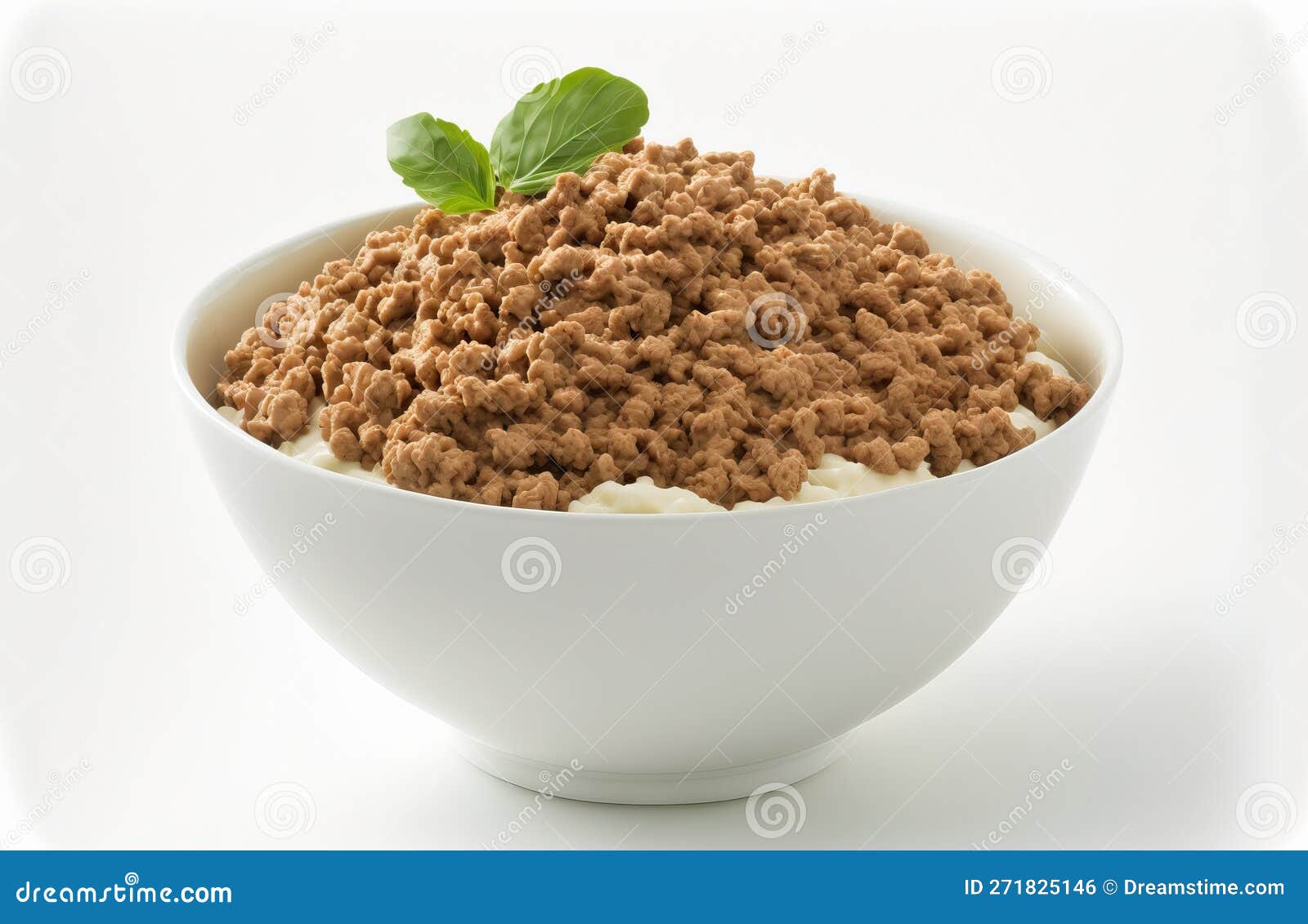 A White Background with Minced Soy Meat Appears Stock Illustration ...