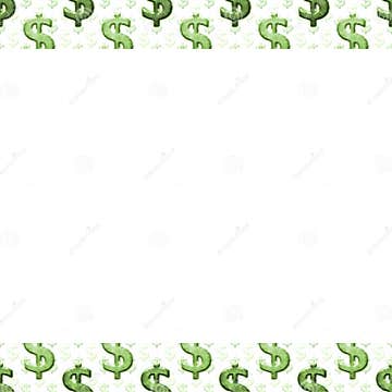 White Background with Money Pattern Borders Stock Illustration ...