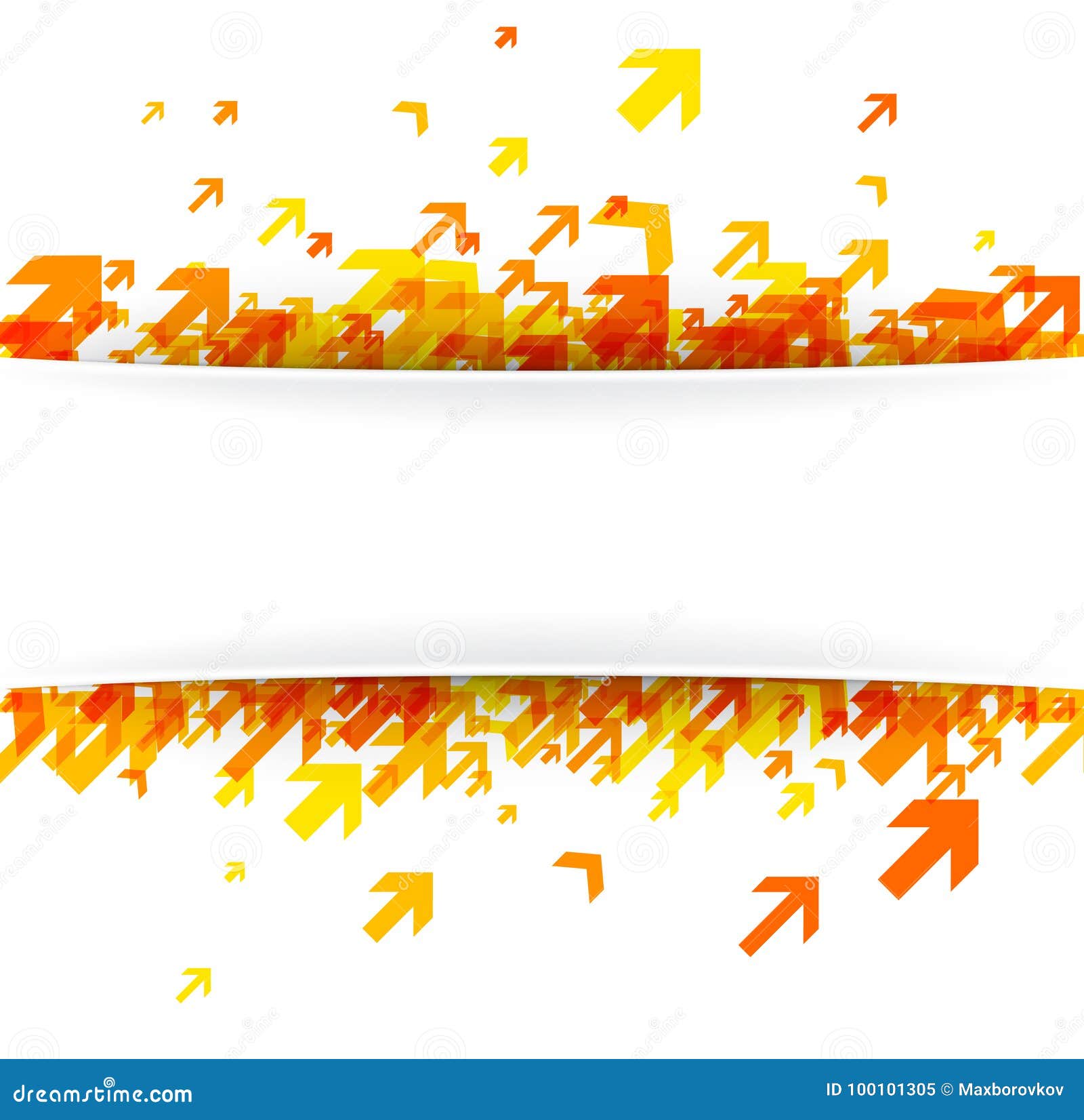 White Background with Orange Arrows. Stock Vector - Illustration of ...