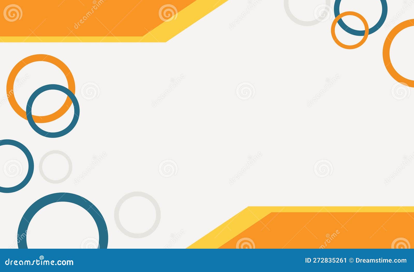 White Background with Orange and Tosca Circles Stock Vector ...