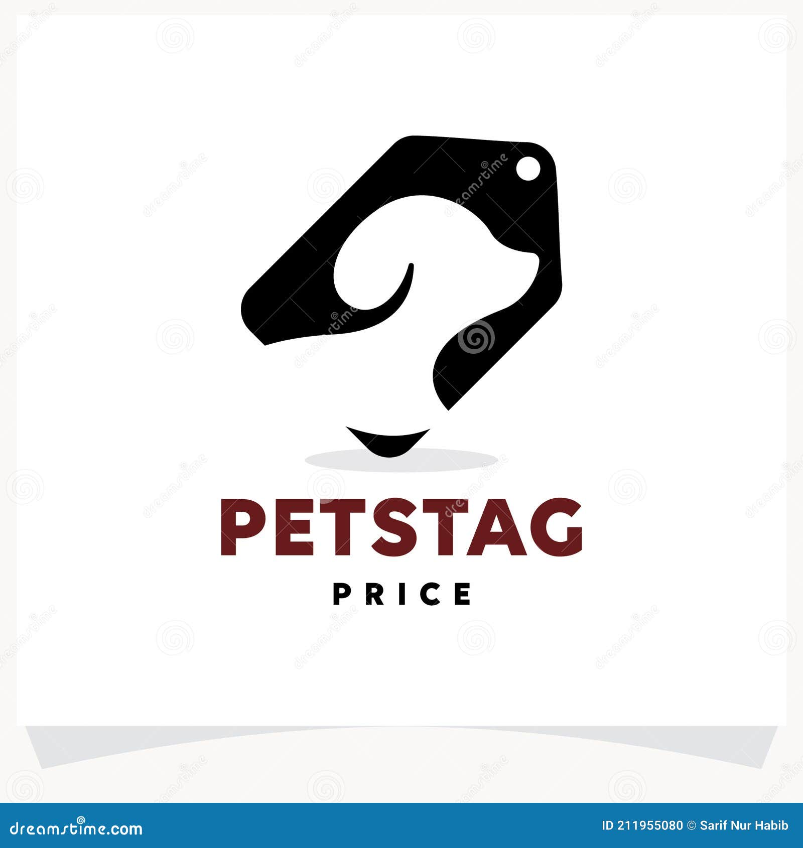 Pets Tag Logo Design Template Stock Vector - Illustration of blazon ...