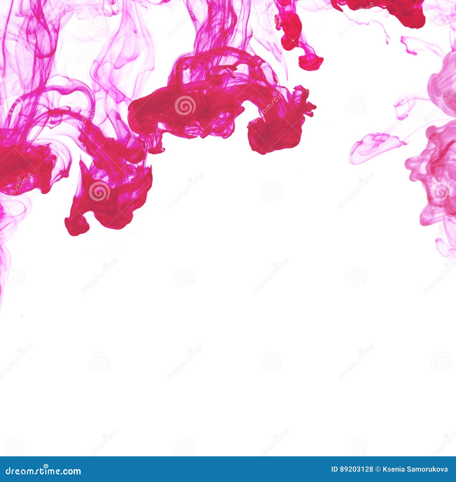 White Background with Pink Ink in Water Stock Illustration ...
