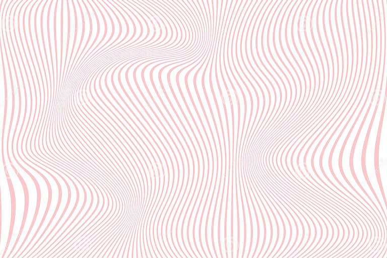 White Background with Pink Wavy Lines, Technical Asymmetrical Pattern ...