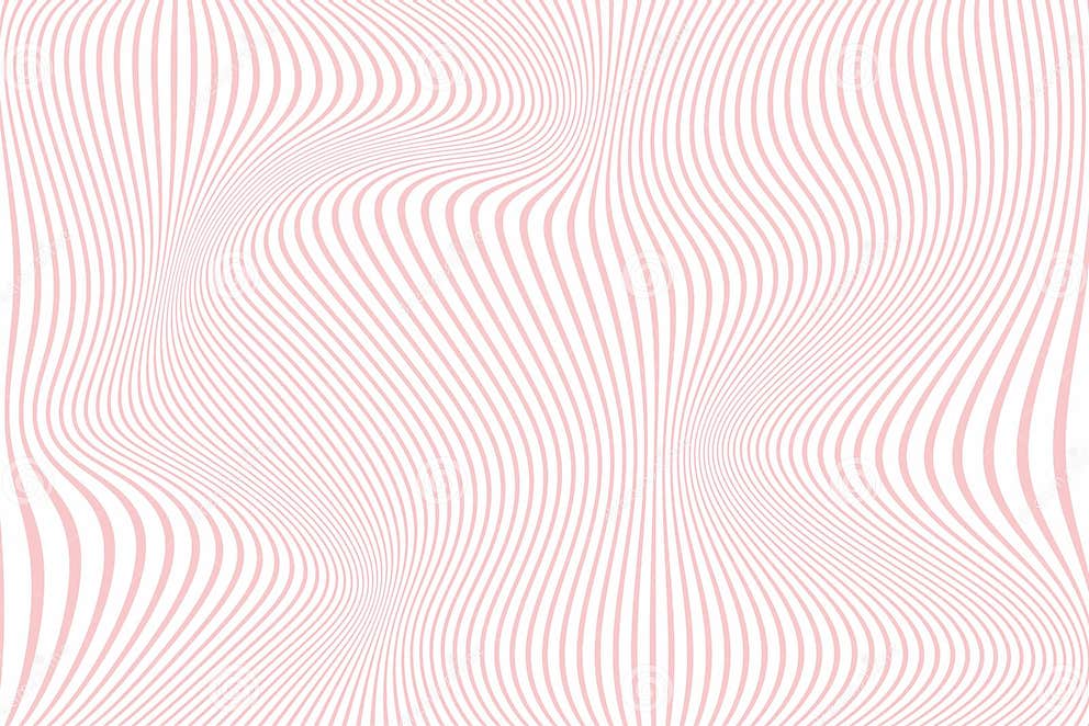 White Background with Pink Wavy Lines, Technical Asymmetrical Pattern ...