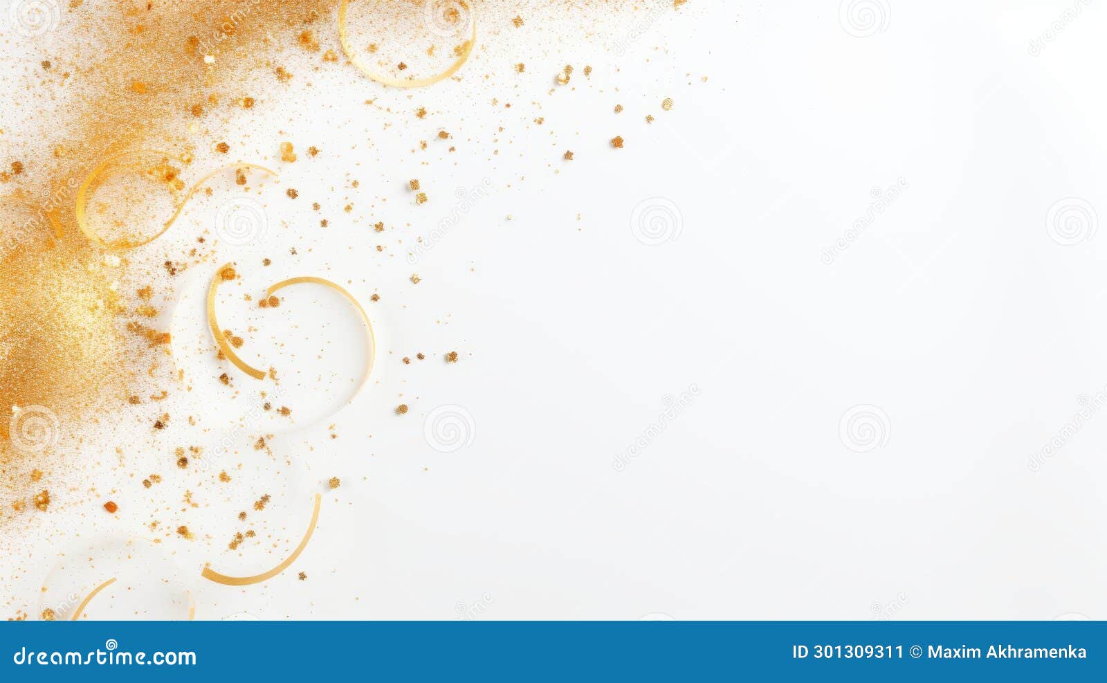 White Background for a Poster or Postcard with Gold Plating Stock ...