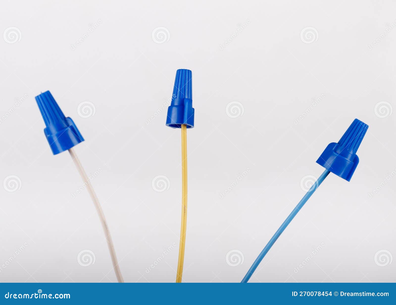 White Background. Pulsing Light. Electrical Wires. Terminals for ...