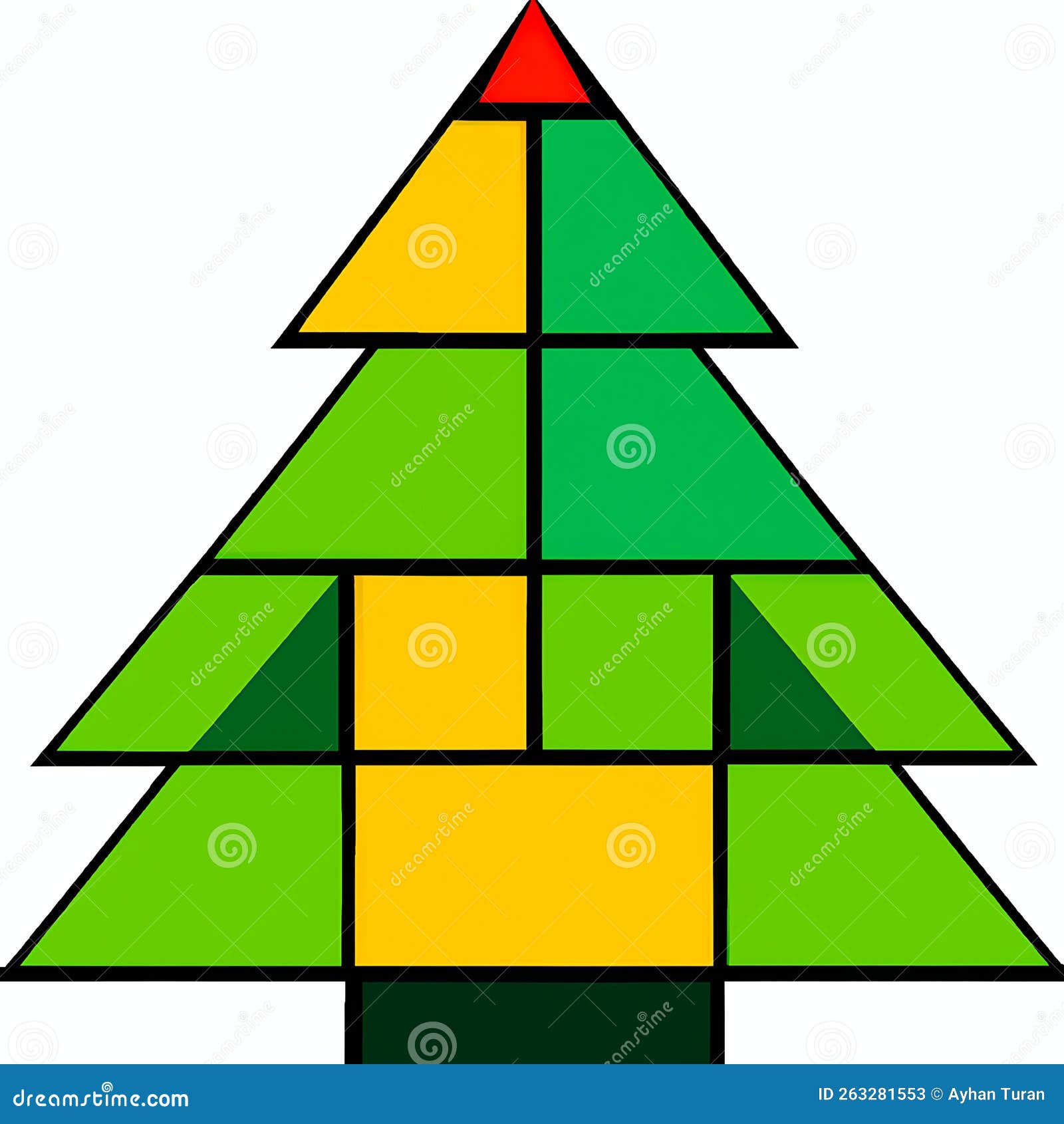 White Background and Pyramid Tree Concept Stock Illustration ...