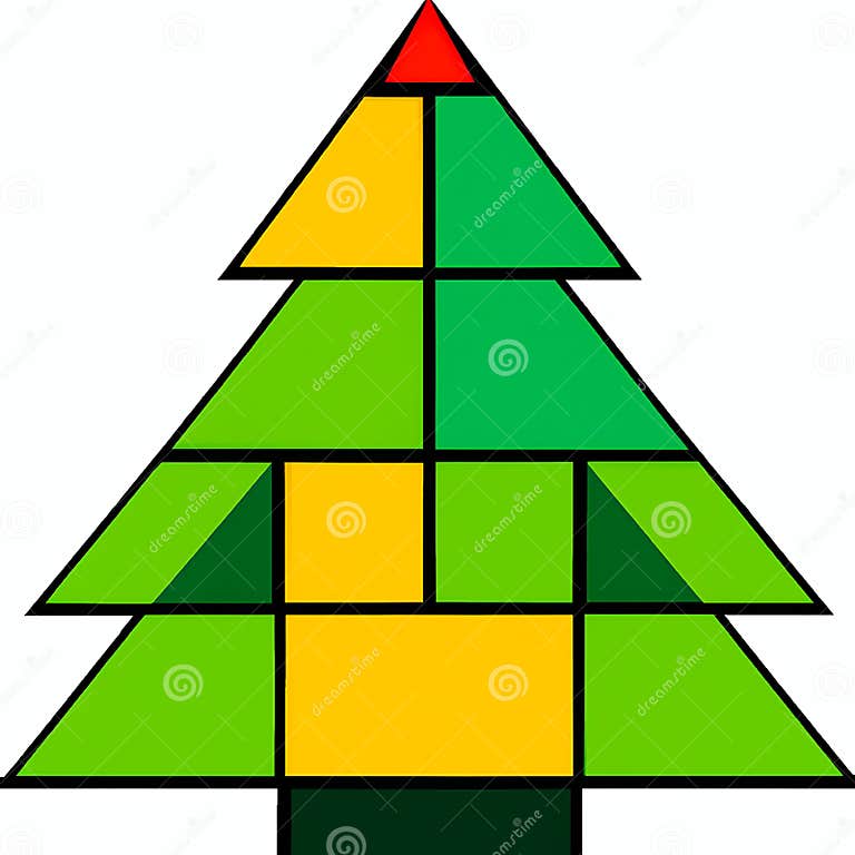 White Background and Pyramid Tree Concept Stock Illustration ...