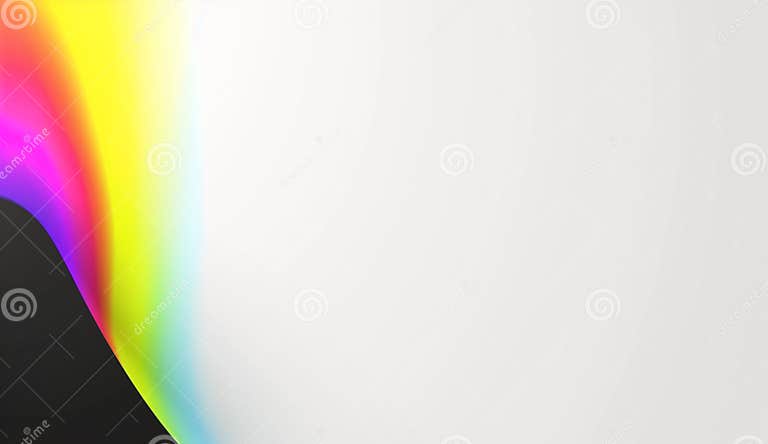 A White Background with Rainbow Gradients on the Left Side, Blending ...