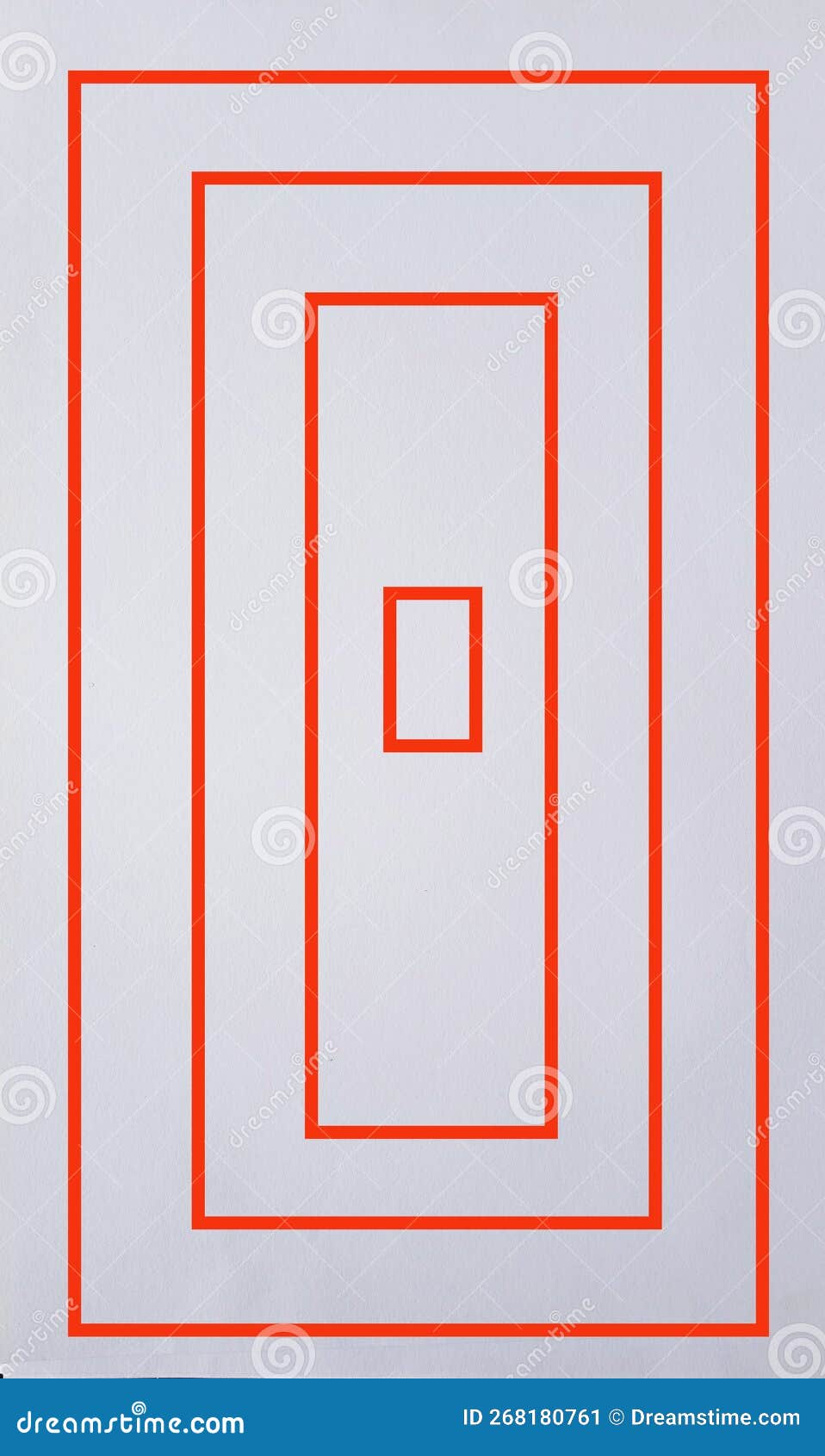 White Background with Red Box and Line Stock Illustration ...