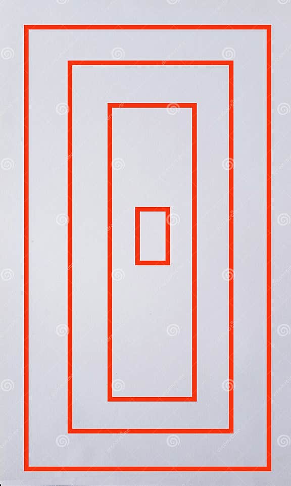 White Background with Red Box and Line Stock Illustration ...