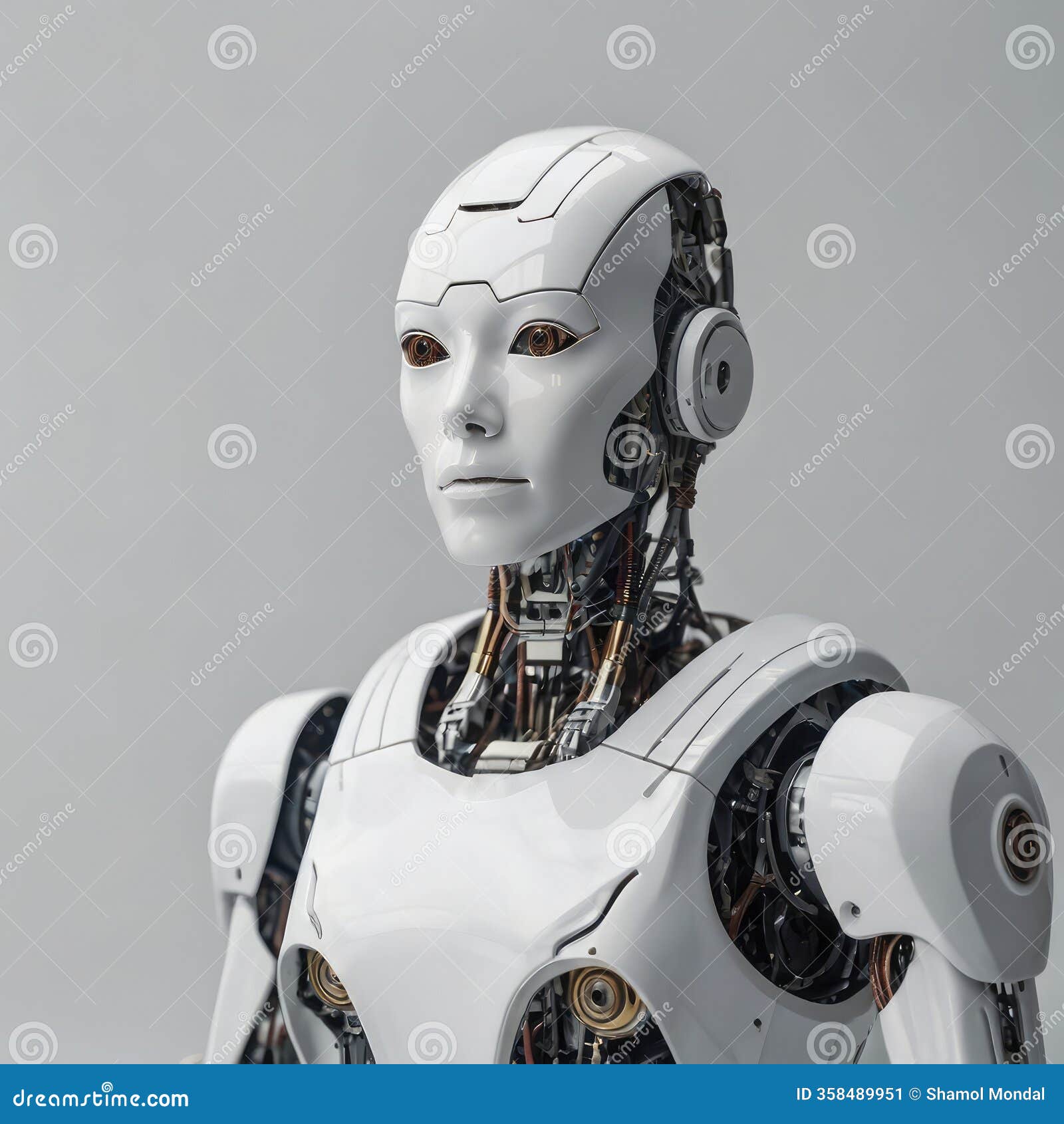 White background Robot stock illustration. Illustration of horizontal ...