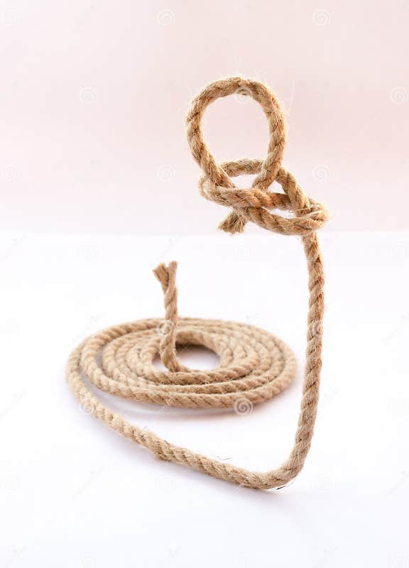 The Rope with Dragon Loop on a White Background Stock Image - Image of ...