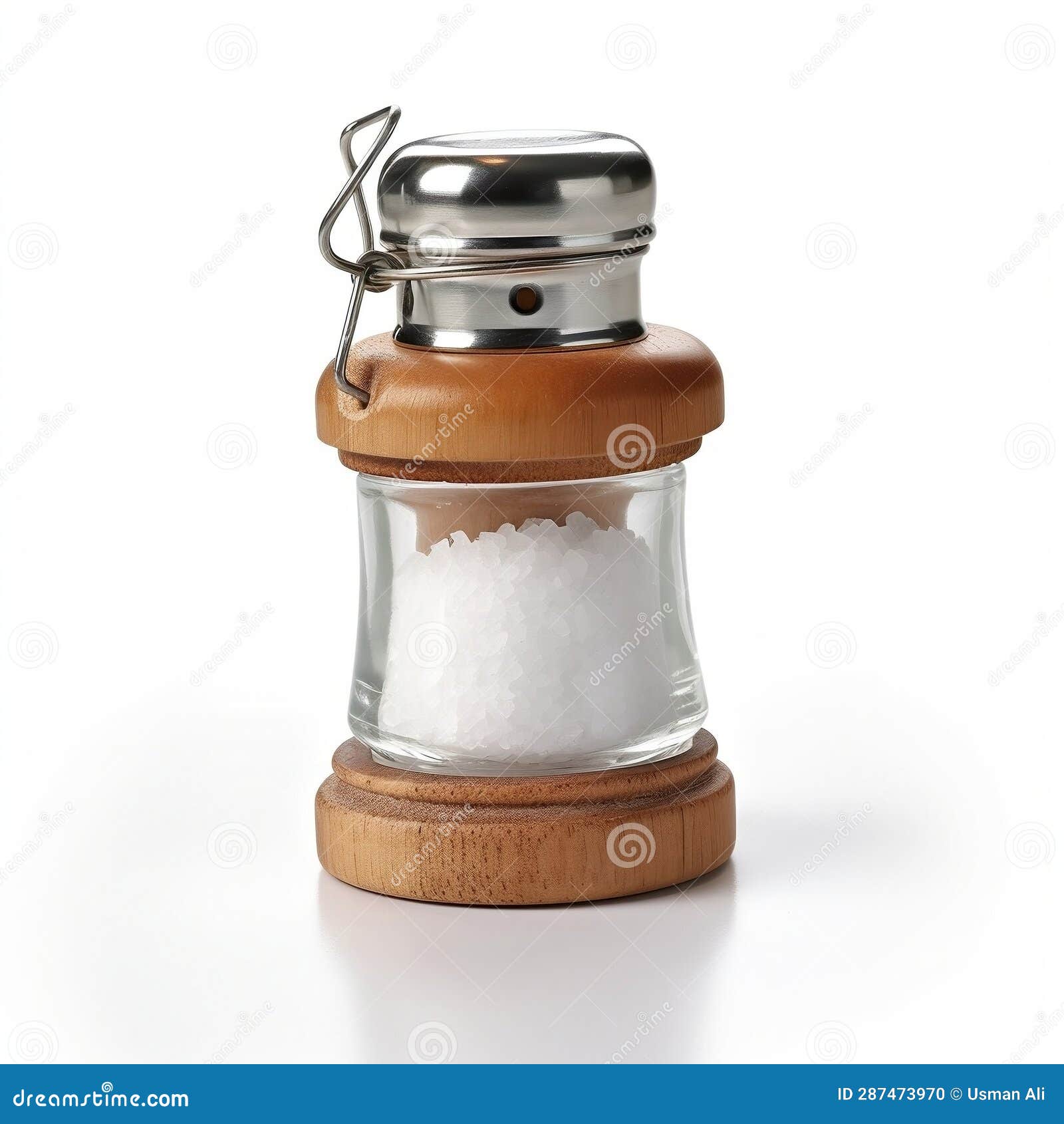White Background Salt Shaker. AI Stock Illustration - Illustration of ...