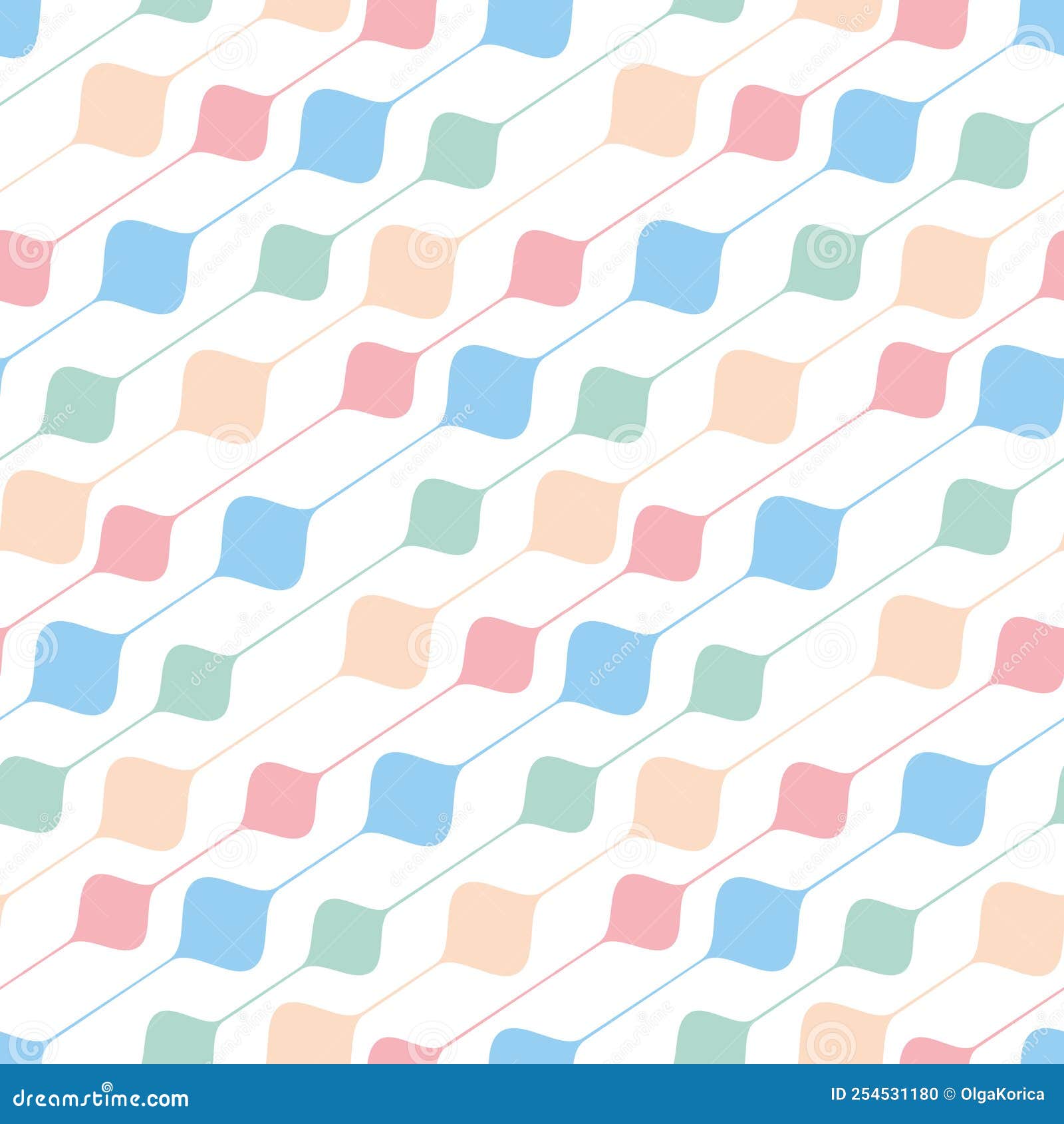 White Background Seamless Pattern With Pink Blue Yellow Bead, Vector ...